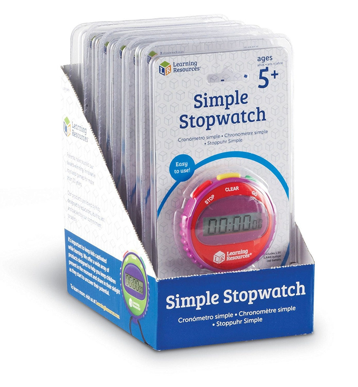 Learning Resources Simple Stopwatch (Set of 6) - Supplies for Schools