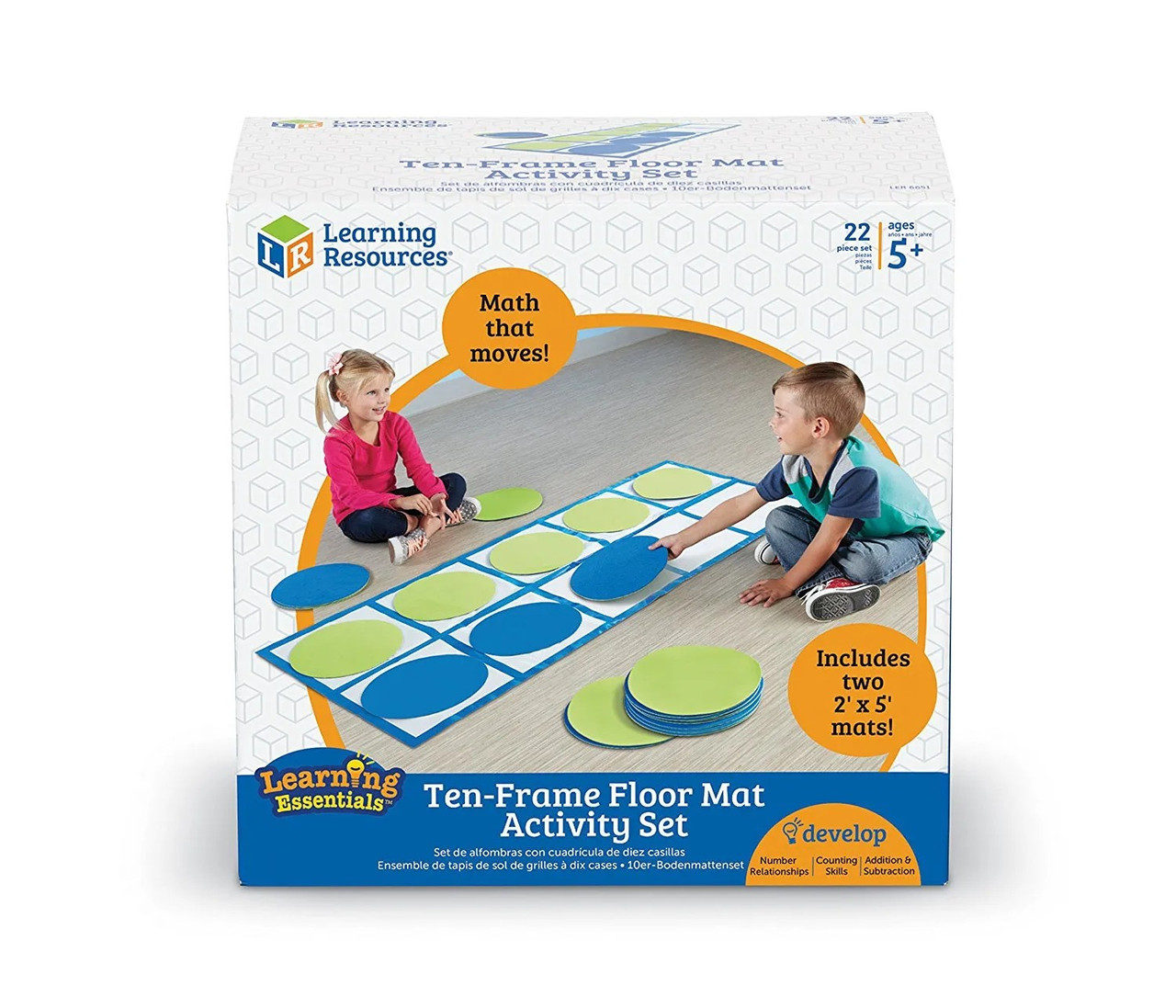 Learning Resources Ten-Frame Floor Mat Activity Set - Supplies for Schools