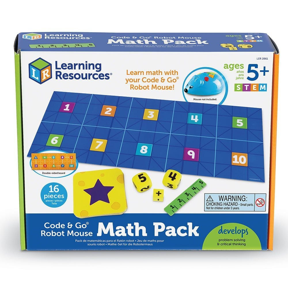 Learning Resources Code & Go Robot Mouse Math Pack - Supplies for Schools