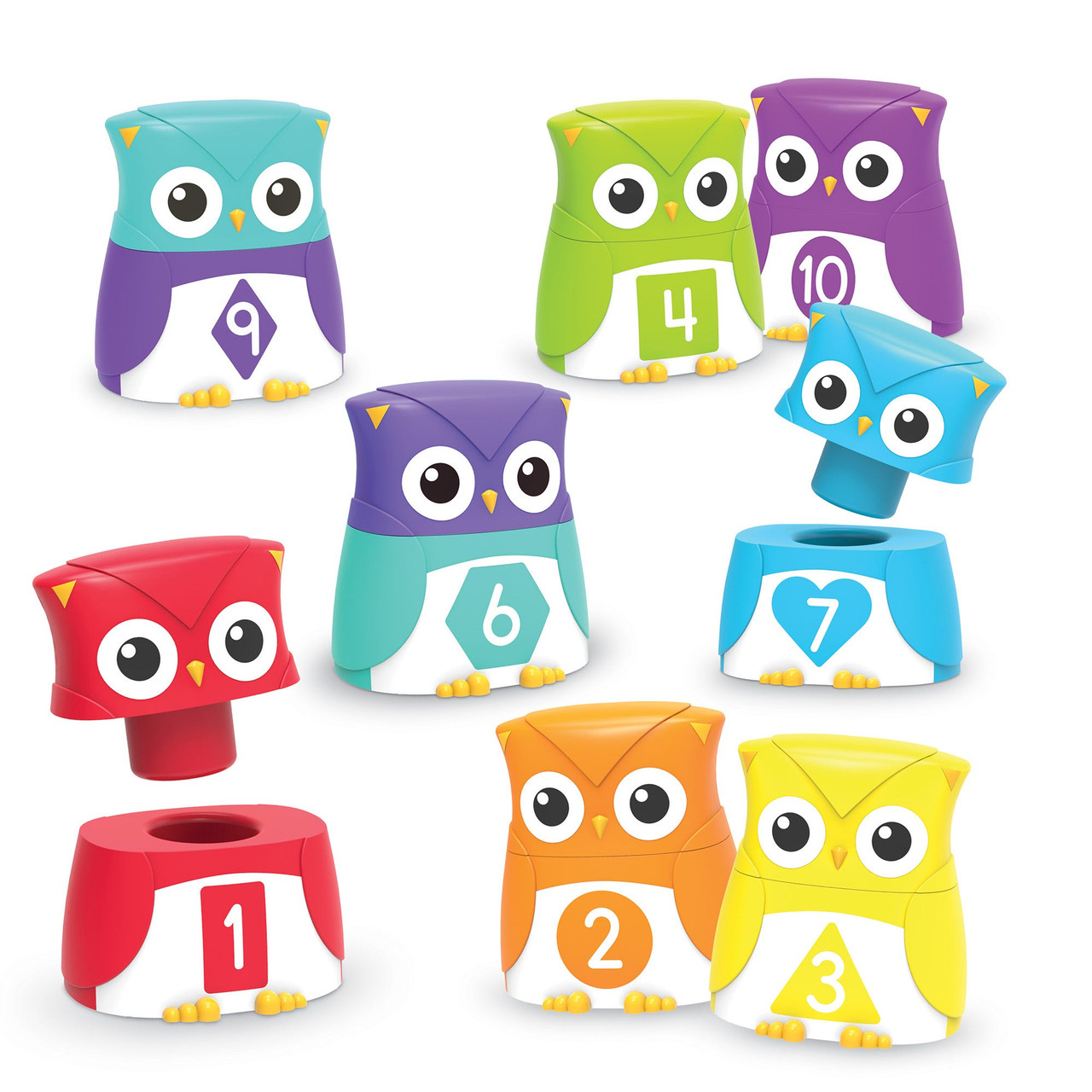 Learning Resources Snap-n-Learn Rainbow Owls - Supplies for Schools