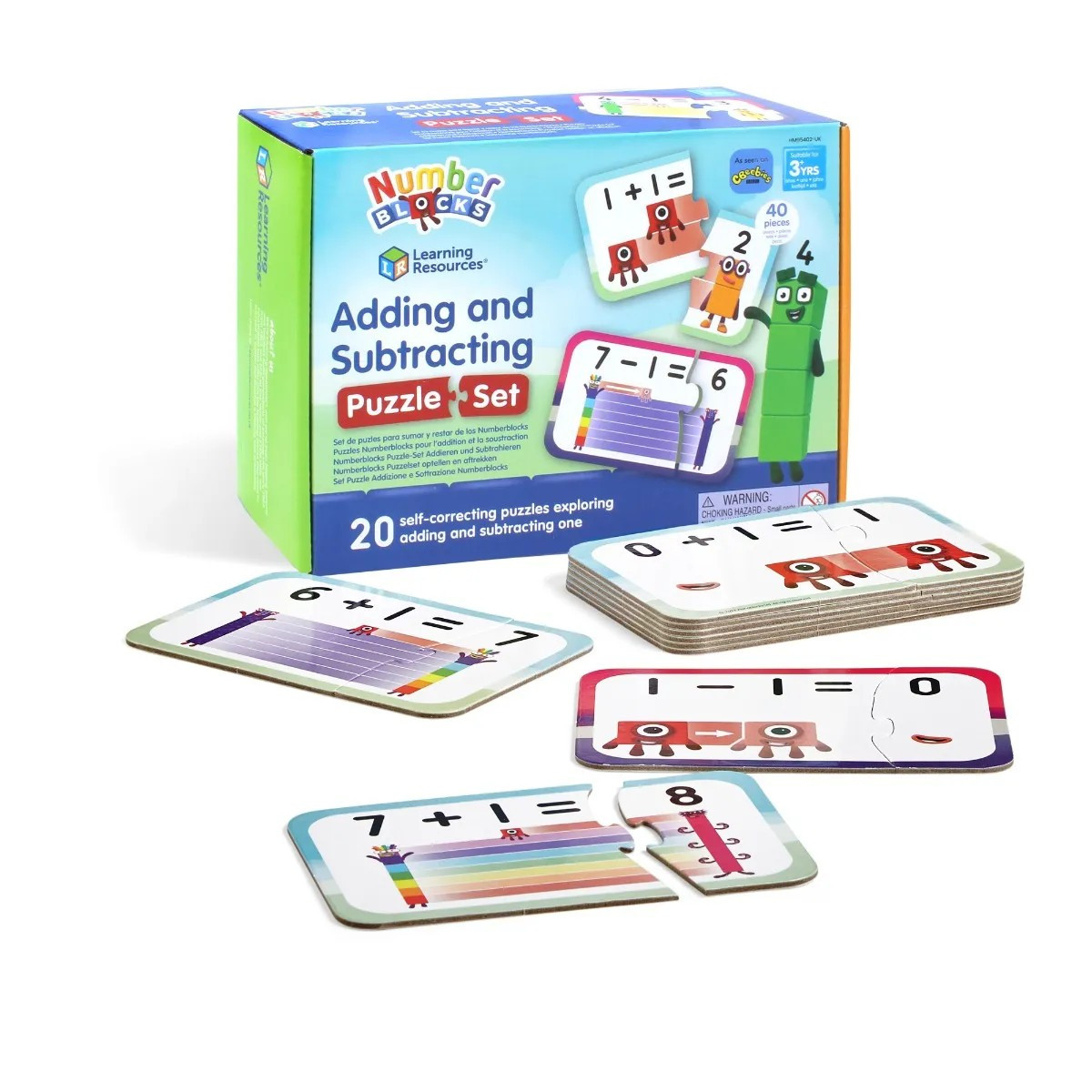 Learning Resources Numberblocks Adding and Subtracting Puzzle Set ...