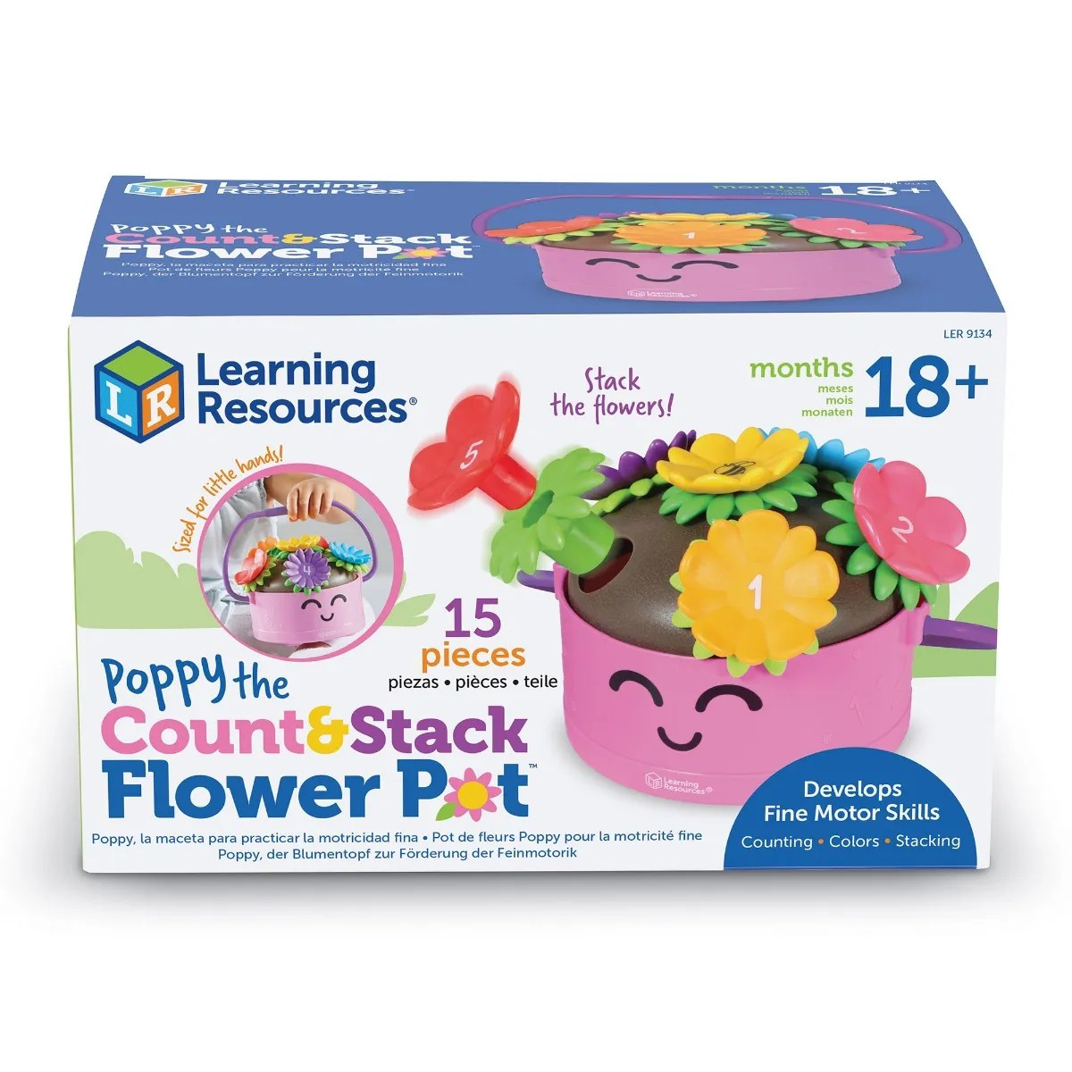 Learning Resources Poppy the Count & Stack Flower Pot - Supplies for ...
