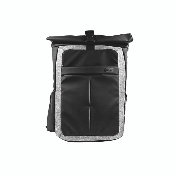 Monolith Rolltop Business Laptop Backpack 17.2 Inch Two Tone Black/Grey ...