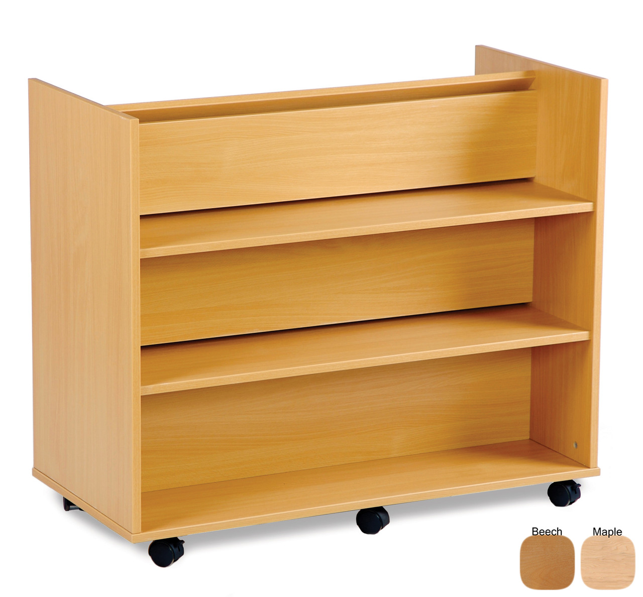 Monarch Library Unit with 3 Angled Shelves on one side 3 Horizontal ...
