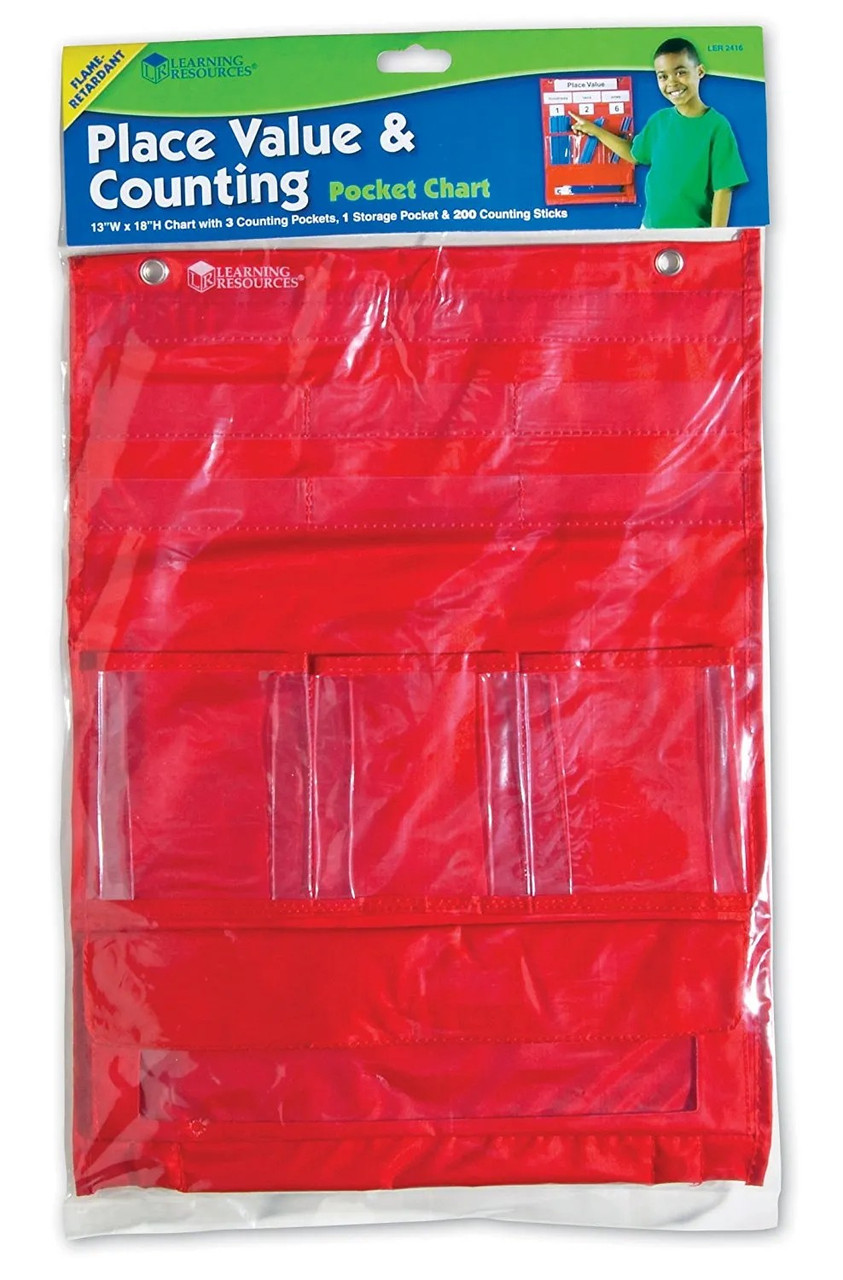 Learning Resources Counting & Place Value Pocket Chart - Supplies for ...