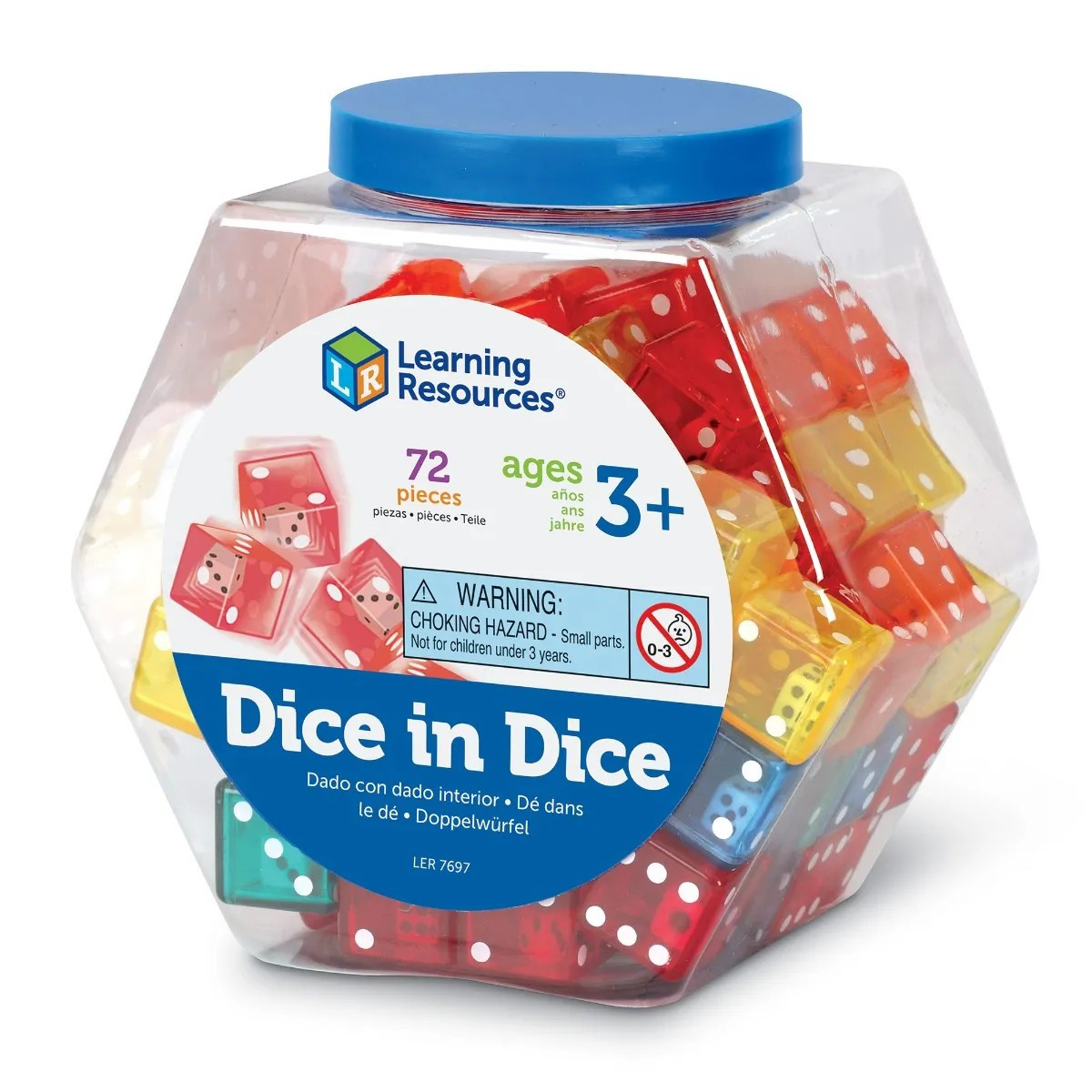Learning Resources Dice in Dice (Set of 72) - Supplies for Schools