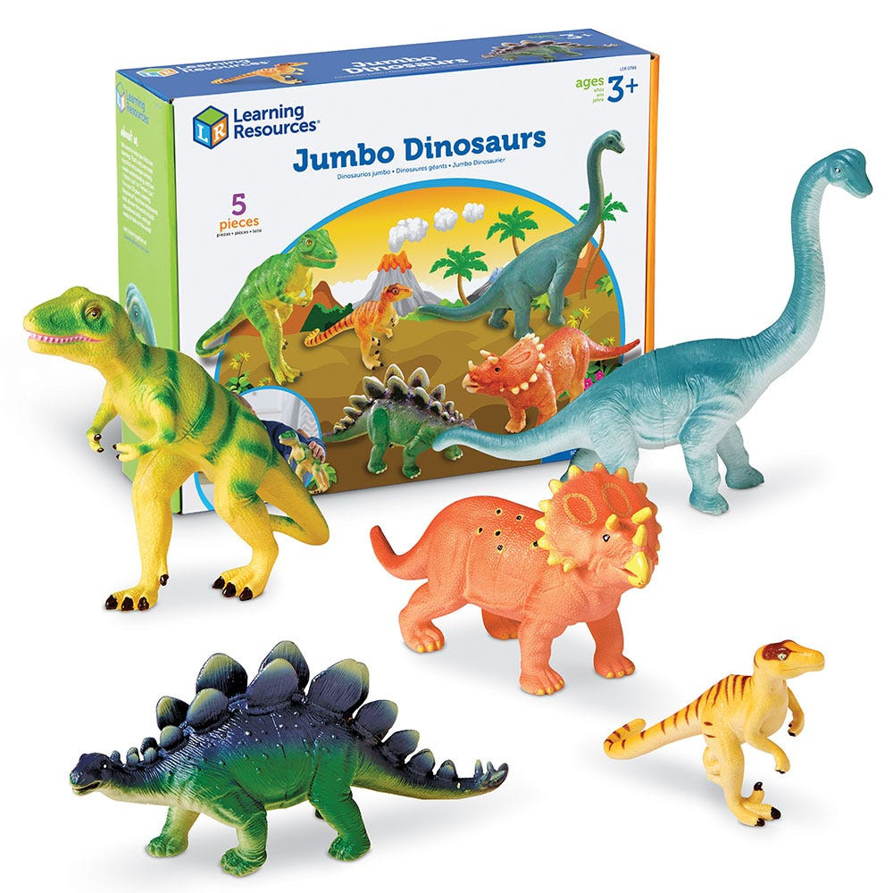 Learning Resources Jumbo Dinosaurs Set 1 (Set of 5) - Supplies for Schools