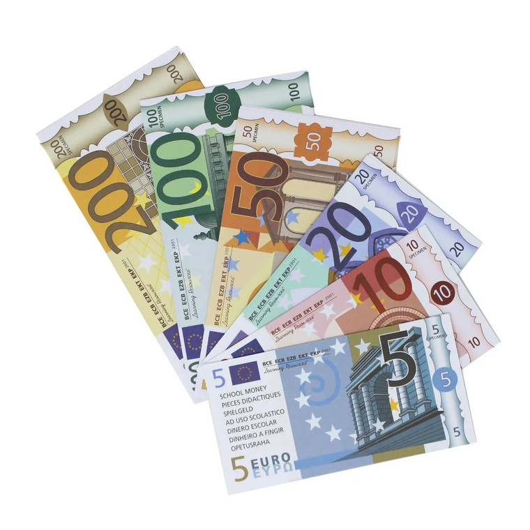 Learning Resources Play Money - Euro Money Notes (Set of 60) - Supplies ...