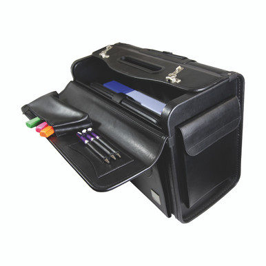 Monolith Leather Look Rolling Pilot Case PVC Black 2179 - Supplies for ...
