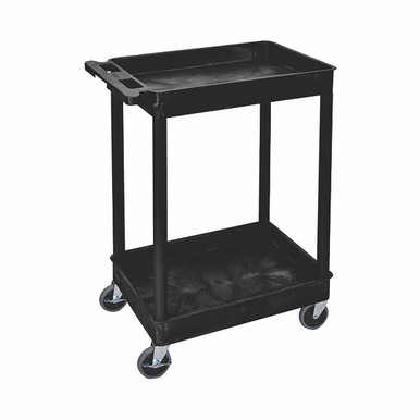 Multipurpose 2 Shelf Trolley with Uprights Moulded Polyethylene 150kg ...