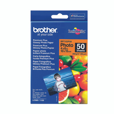 Brother BP71 Gloss Photo Paper 6x4 BP71GP50 - Supplies for Schools