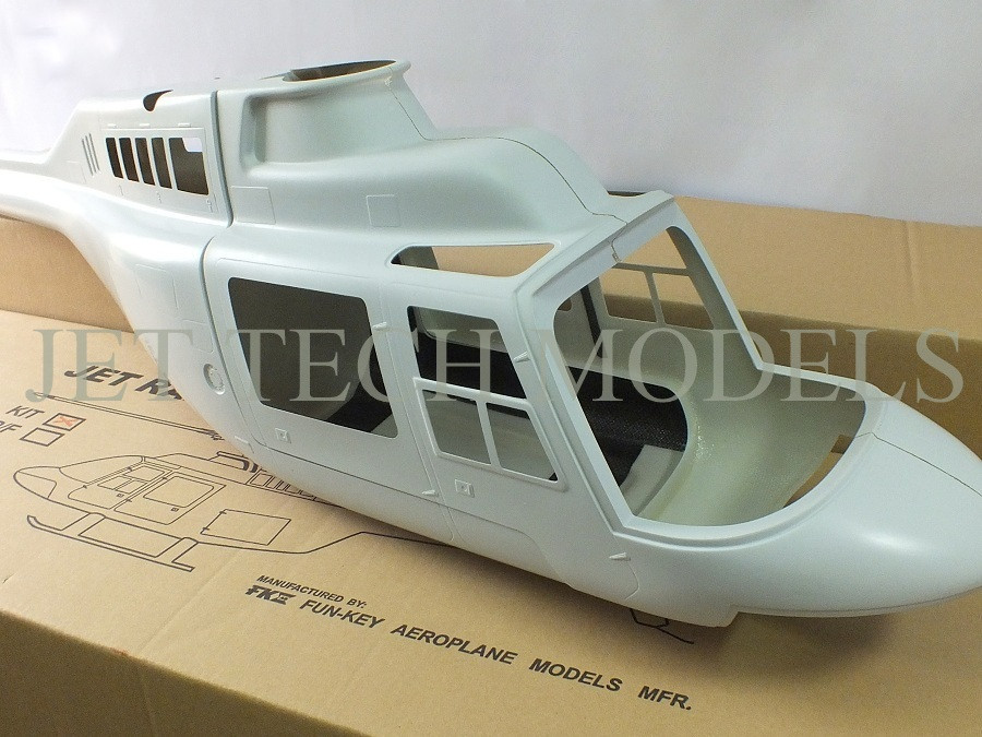 FUNKEY Scale Fuselage JET RANGER .60 (700) size Kit (Unpainted) - JET ...