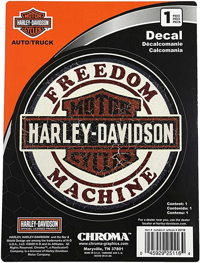 HARLEY-DAVIDSON® VINTAGE FREEDOM MACHINE BADGE DECAL - Beartooth Harley ...