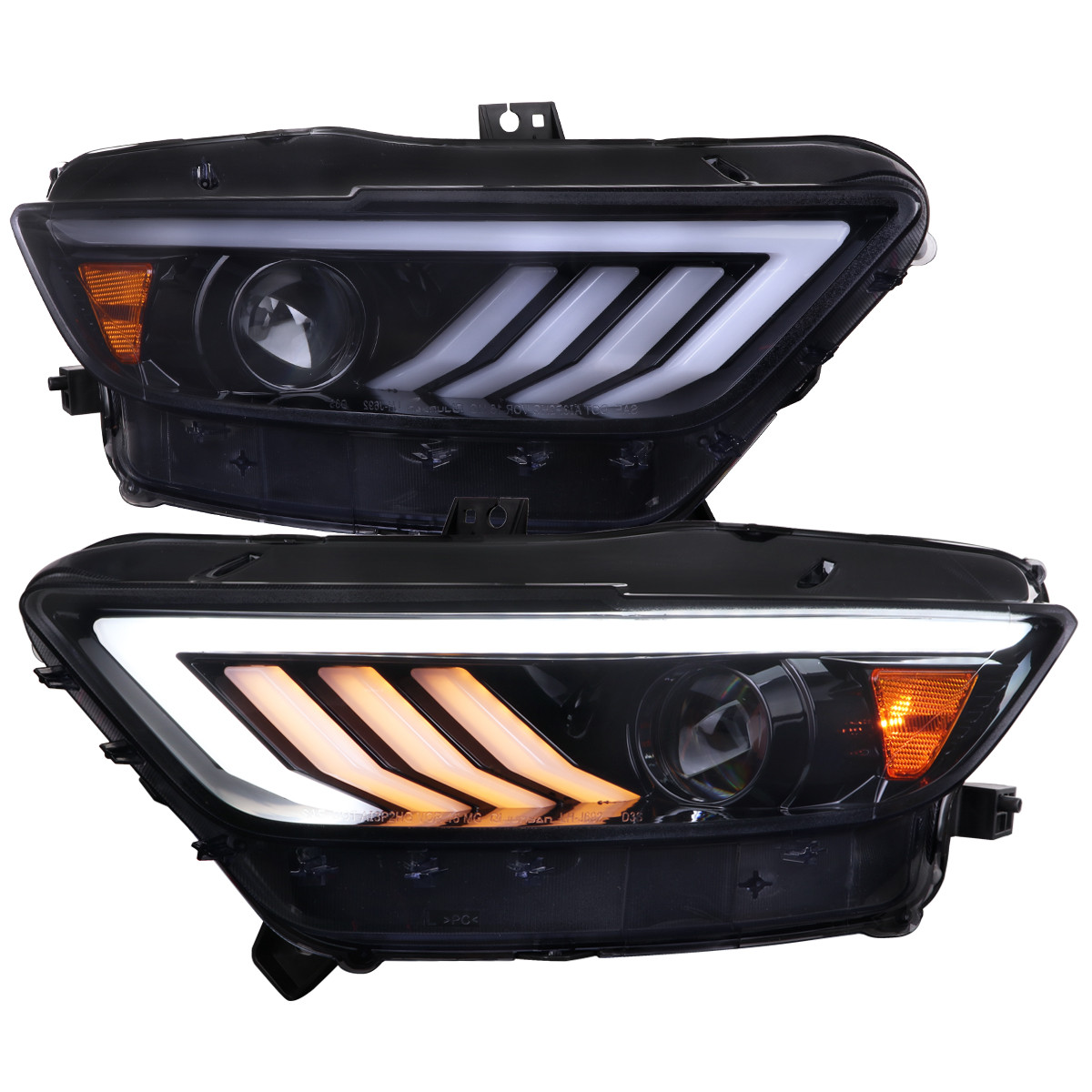 2015-2017 Ford Mustang HID-Type LED Sequential Turn Signal Projector ...