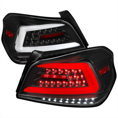 2015-2021 Subaru WRX Sequential White Bar LED Tail Lights (Matte Black ...