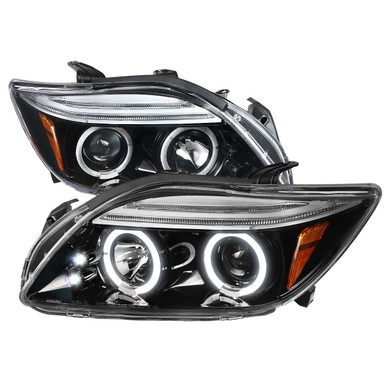 2005-2010 Scion tC Dual Halo Projector Headlights (Jet Black Housing ...