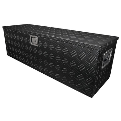 Universal 44" Heavy Duty Black Aluminum Tool Box w/ Side Handles, Lock ...