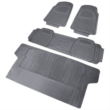 Universal PVC Rubber Floor Mats - 4PC (Gray) - K2 Motor