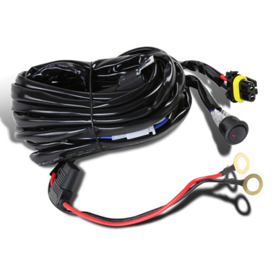 Universal 9' 12 Gauge Fog Lights Wiring Harness Kit w/ 1 Connector ...