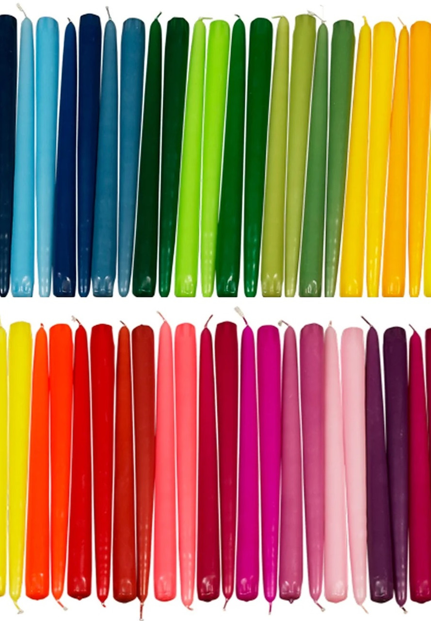 Premium Hand Dipped Colored Individually Wrapped Taper Candles ...