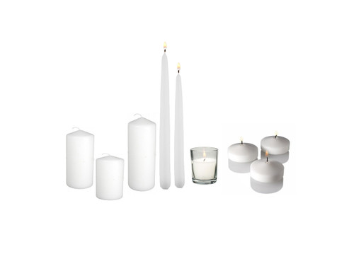 Event Starter Pack – Bulk Assorted Wedding Candles (Tapers, Votives ...