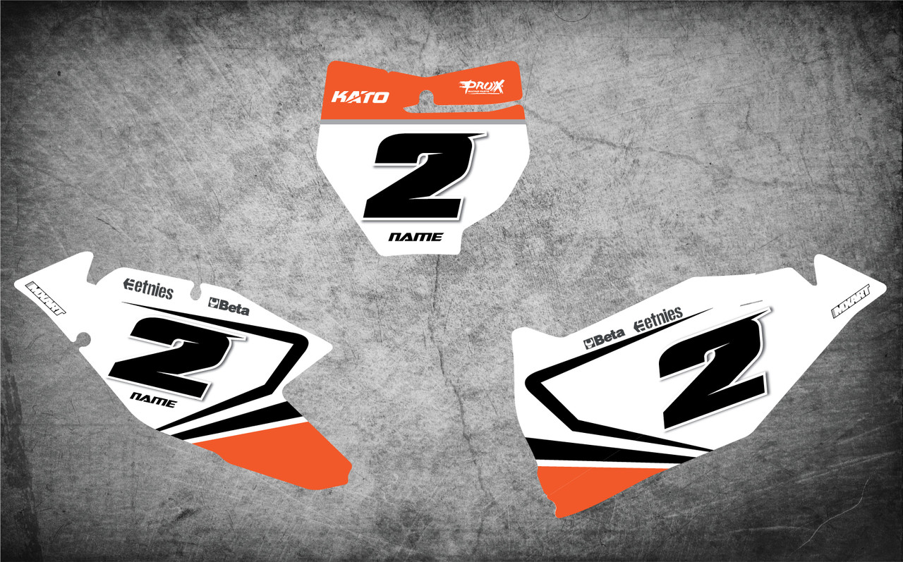 Premium KTM number plate graphics Australia "SPRINT" style pro grade ...