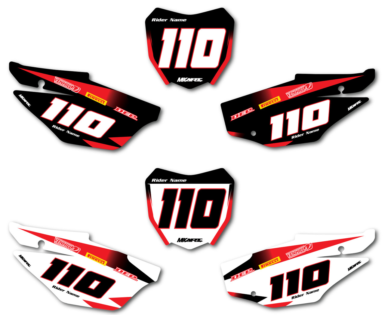 Premium Honda Number plate stickers / graphics :: Mxart