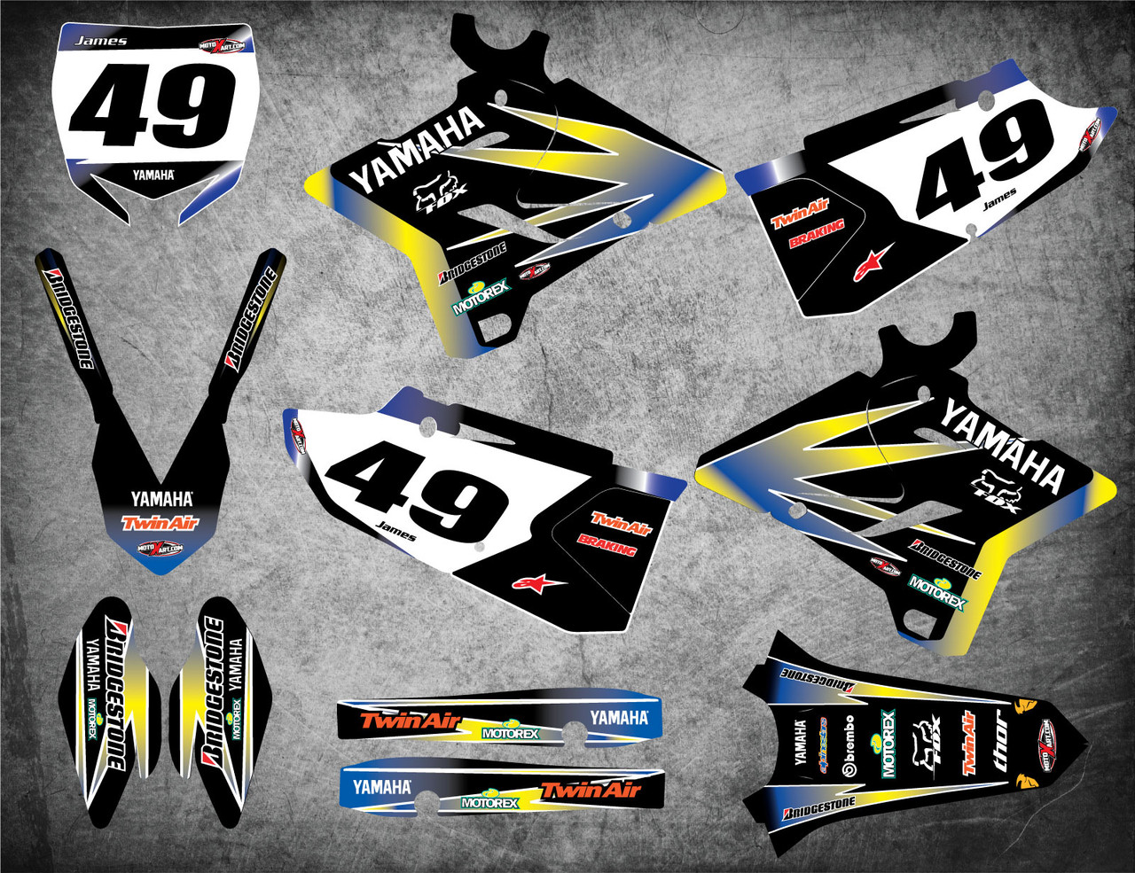 Premium quality YAMAHA motocross graphics "Havoc" style quality YAMAHA ...