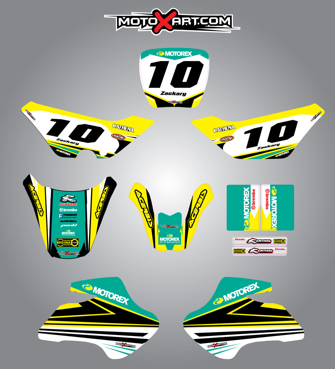 Suzuki 50cc Strike style full Sticker Kit - MotoXart