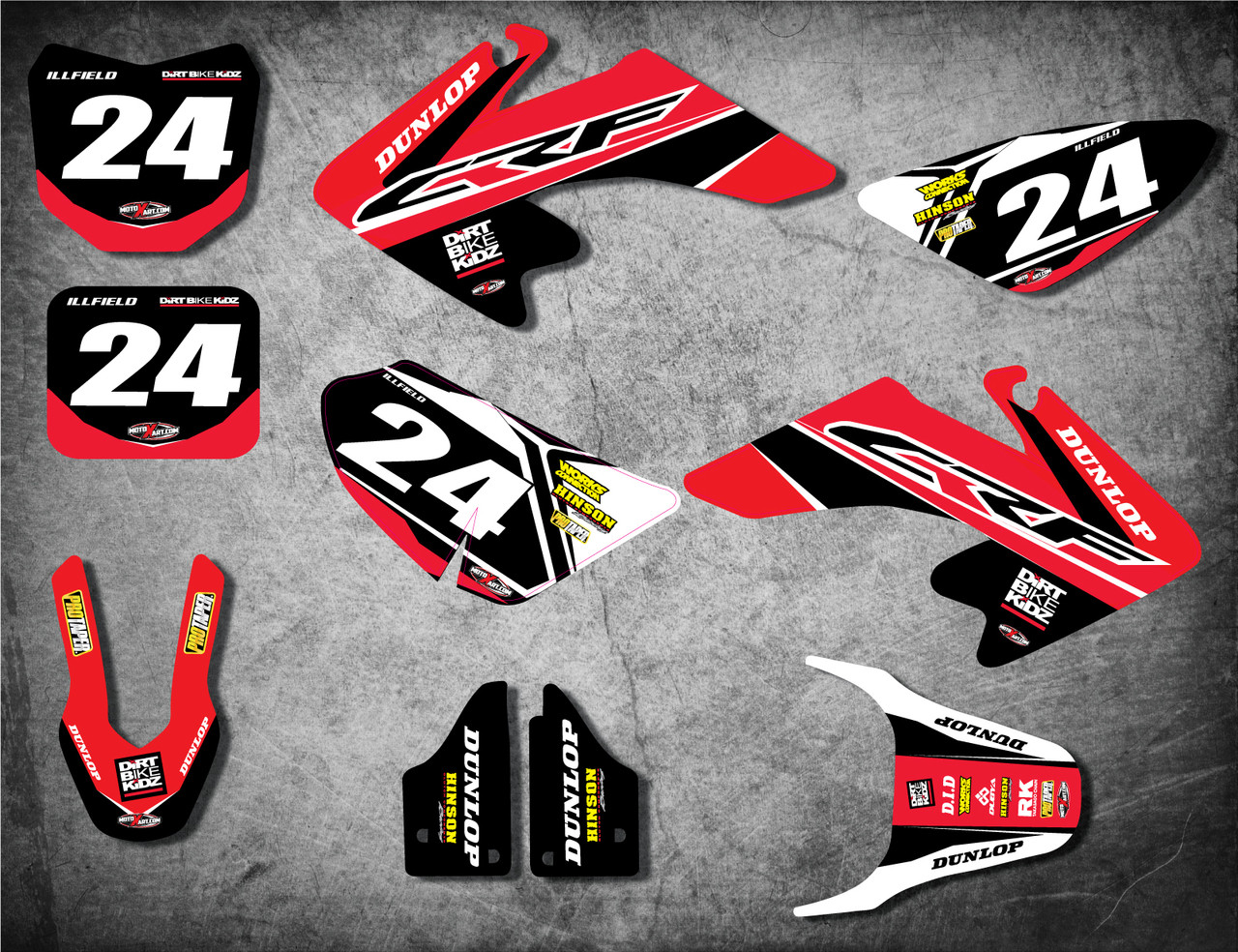 CRF 50 PYRO STYLE full Sticker Kit - MotoXart