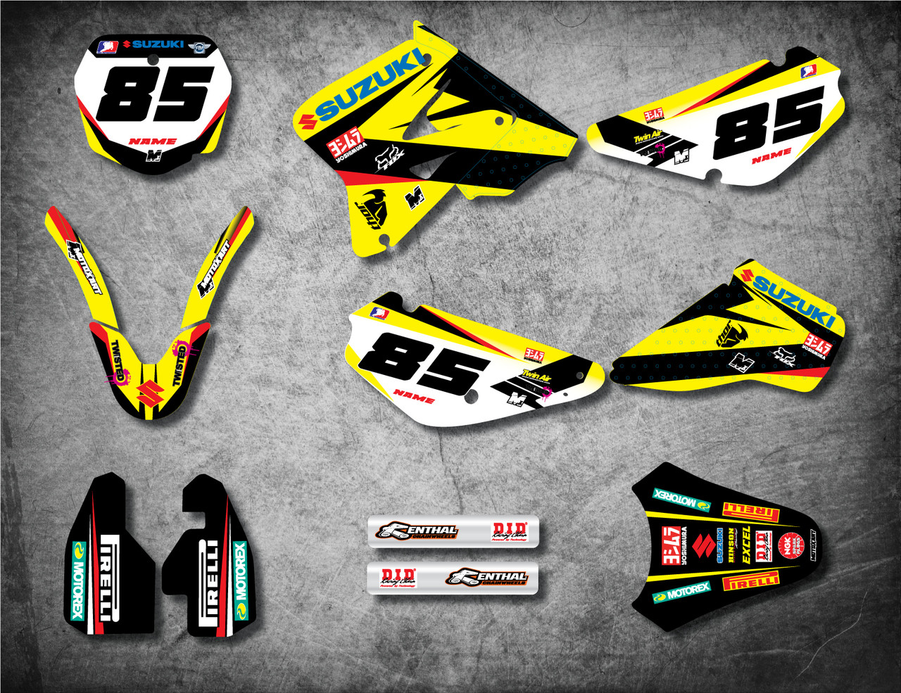 RM 85 BRASH style full Sticker Kit - MotoXart