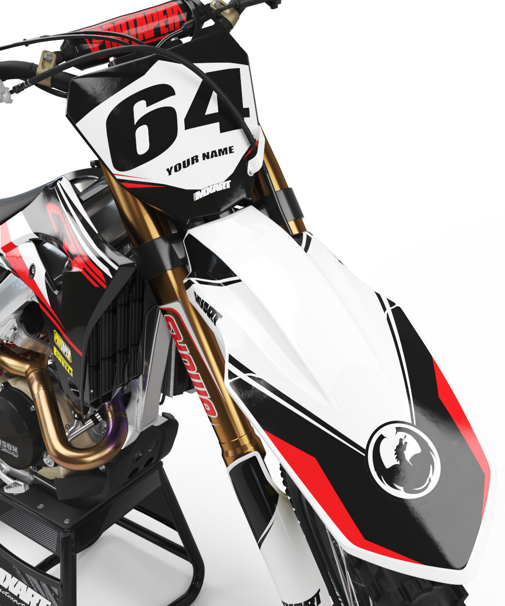 Honda CRF 70/80/100 Full Graphics Kit EURO RED Style - MotoXart