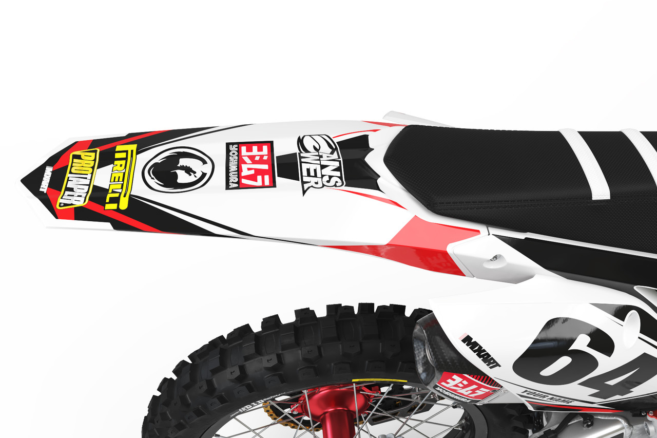 Honda CRF 70/80/100 Full Graphics Kit EURO RED Style - MotoXart