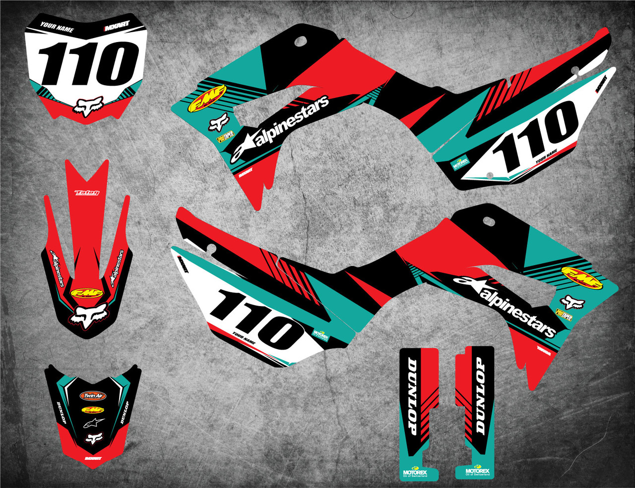 Honda CRF 110 VITAL style full Sticker Kit - MotoXart