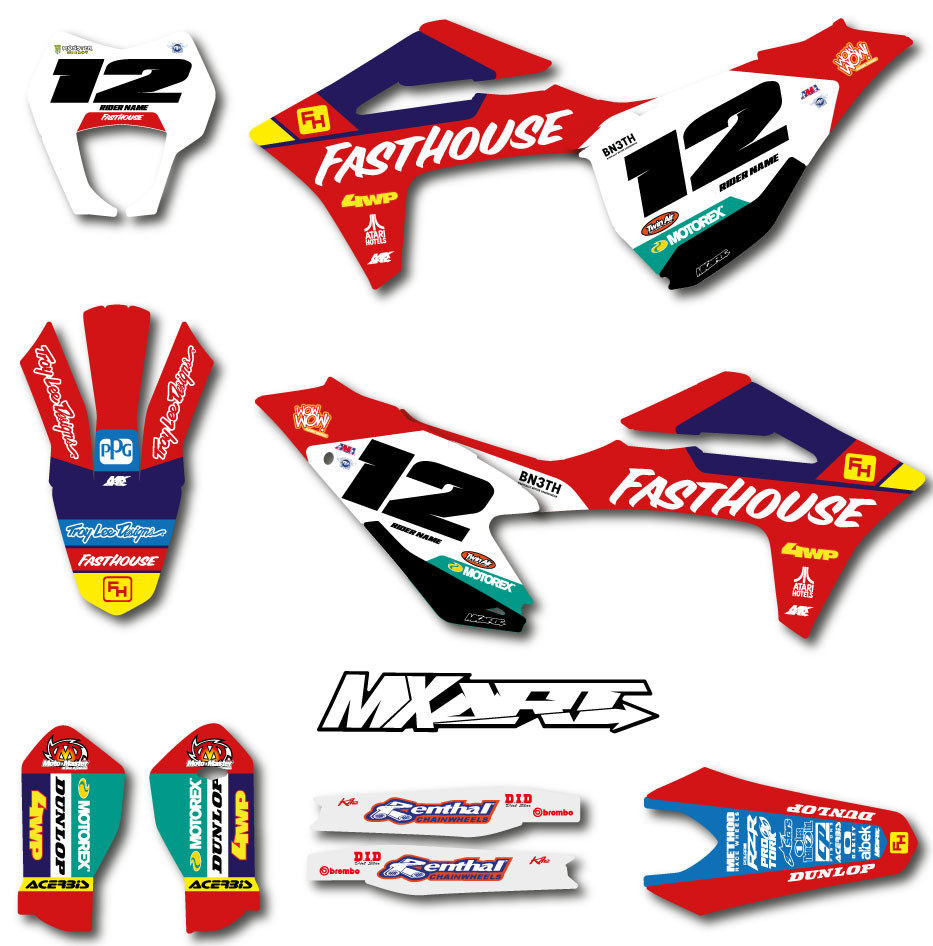 Premium quality motocross graphics "Quake" style quality Gas Gas dirt ...