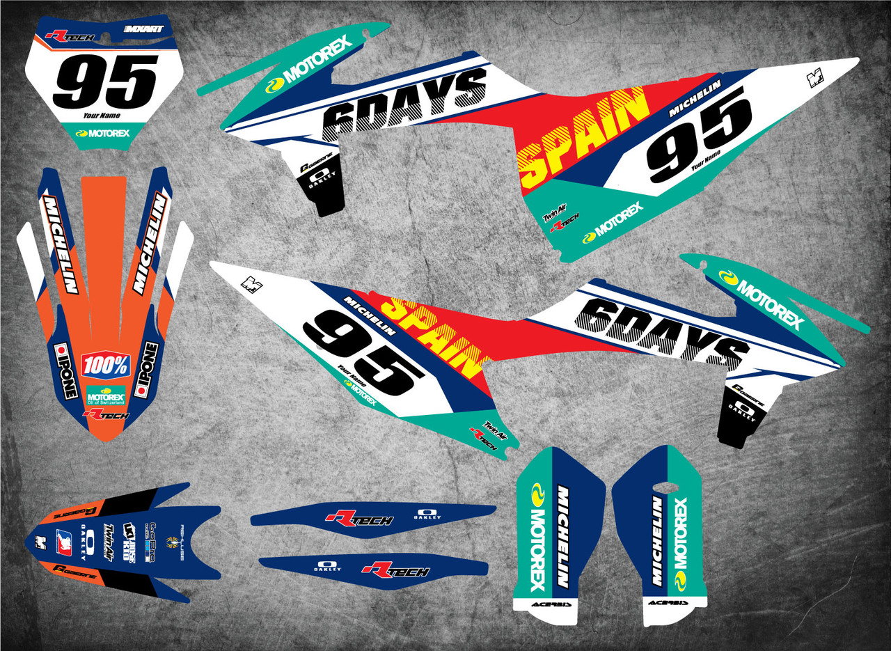 Premium quality KTM full bike decals "6DS" style quality KTM dirt bike ...