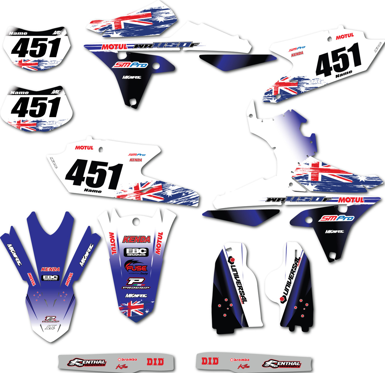 Premium quality YAMAHA WRF 450 Sticker Kits :: MotoXart