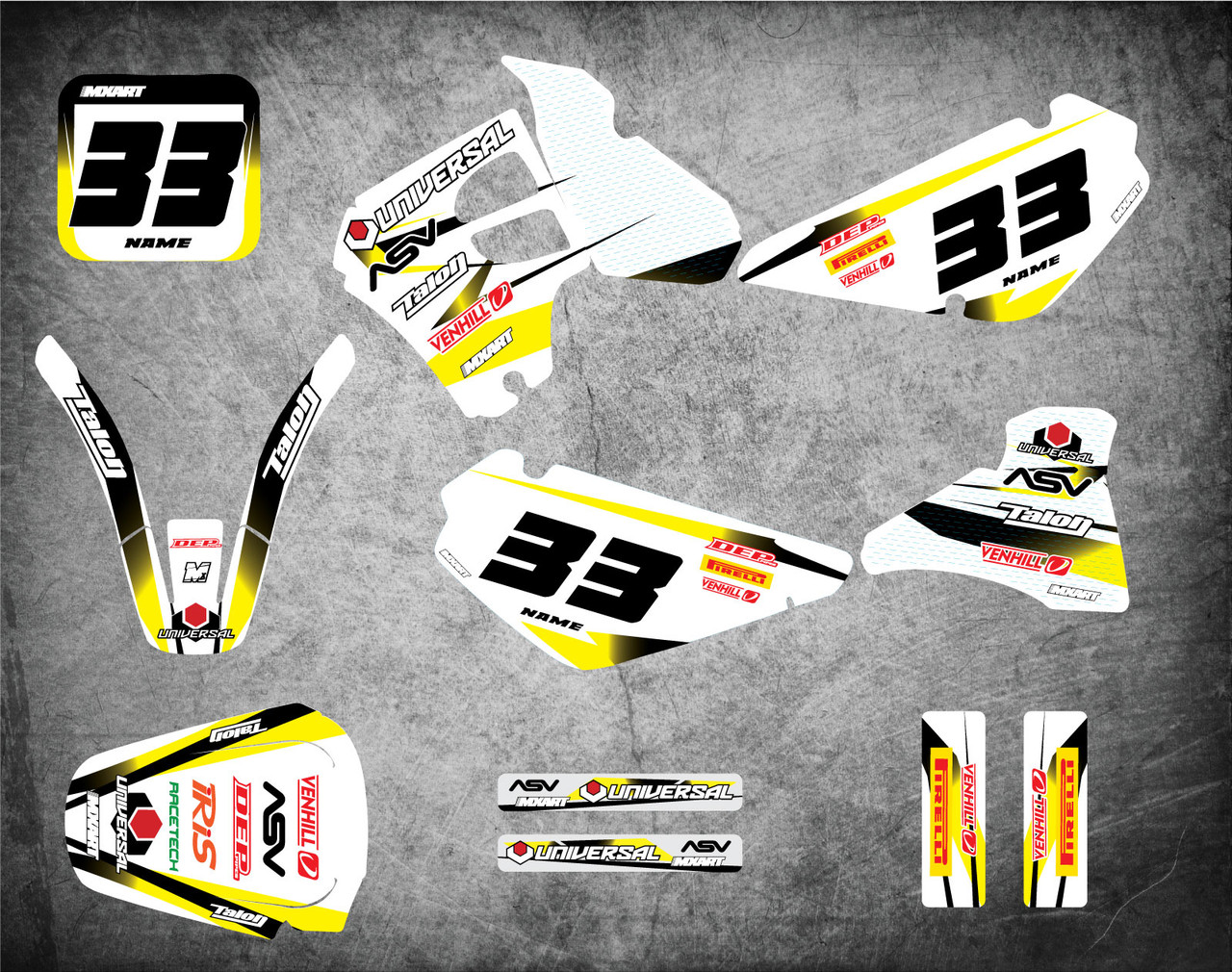 RM 85 Storm style full Sticker Kit - MotoXart