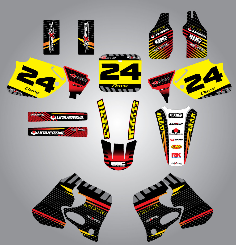 Honda 125cc + Factory Style full Sticker Kit - MotoXart