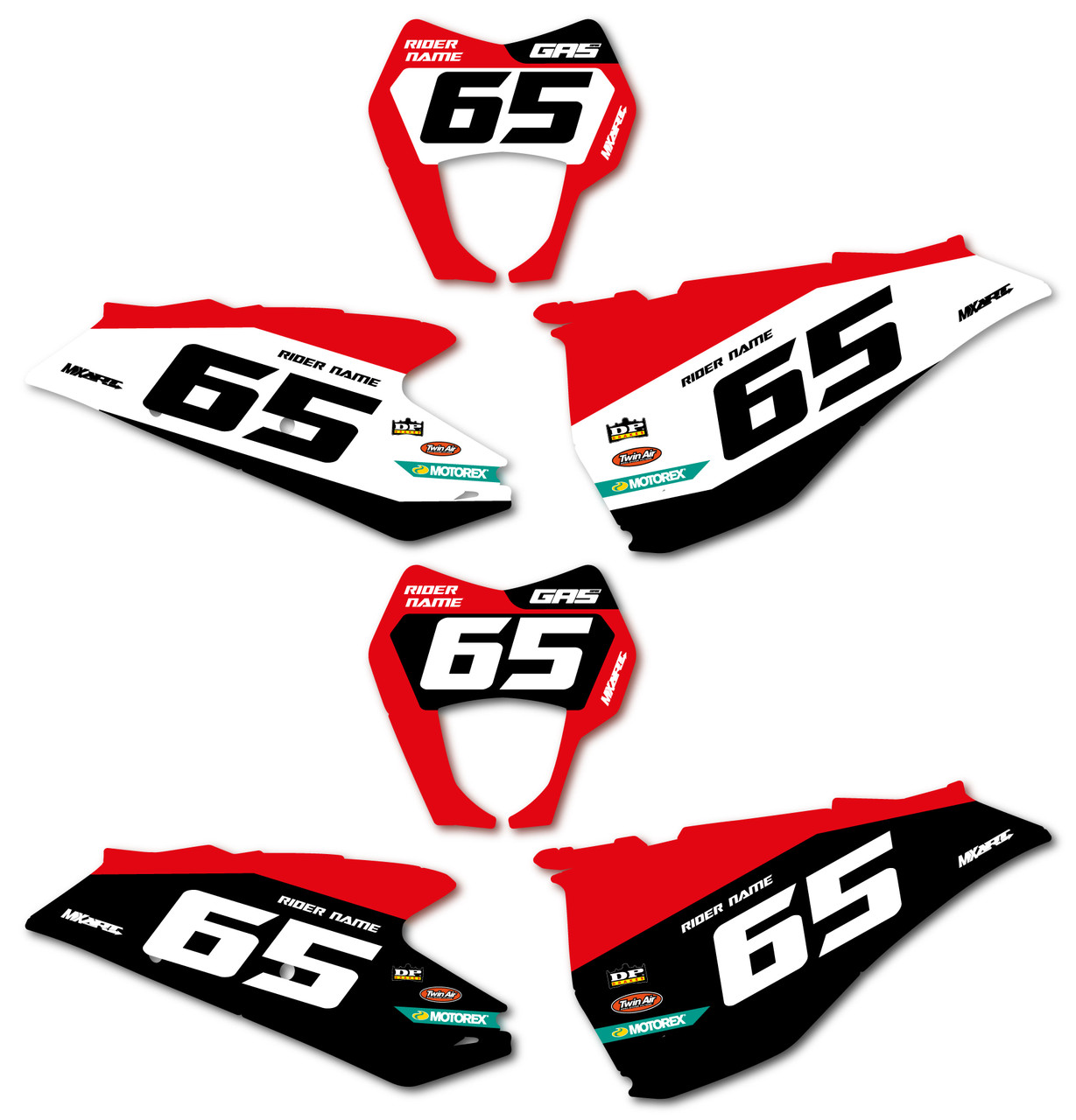 Premium Gas Gas Number Plate Graphics Spirit Style :: MXart