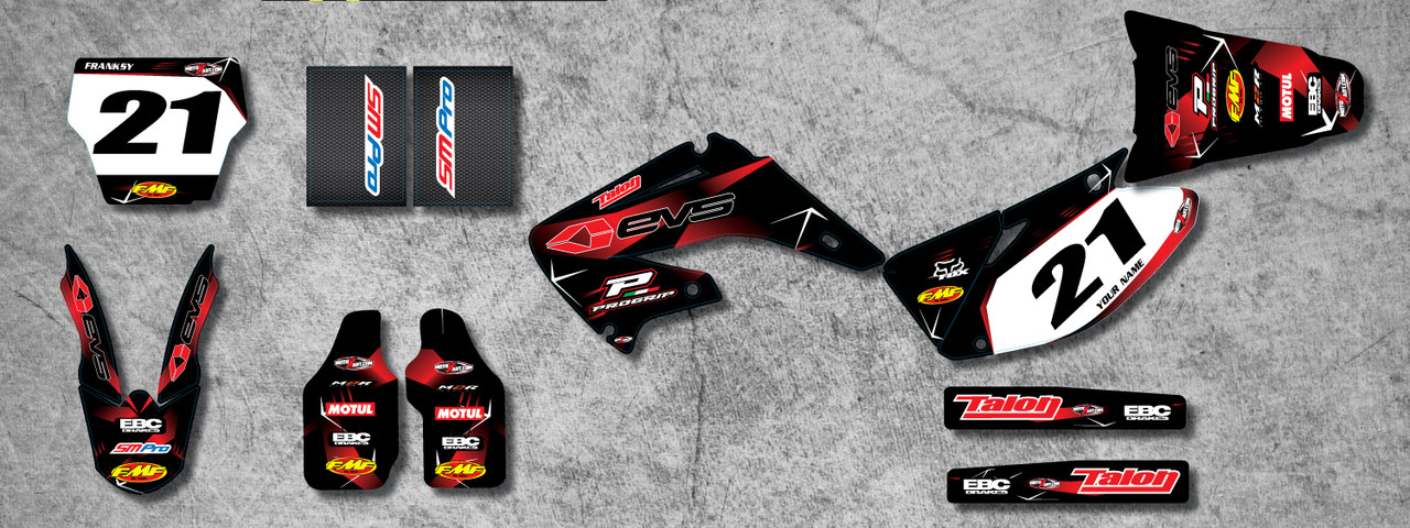 Honda 125cc + Barbed Style full Sticker Kit - MotoXart