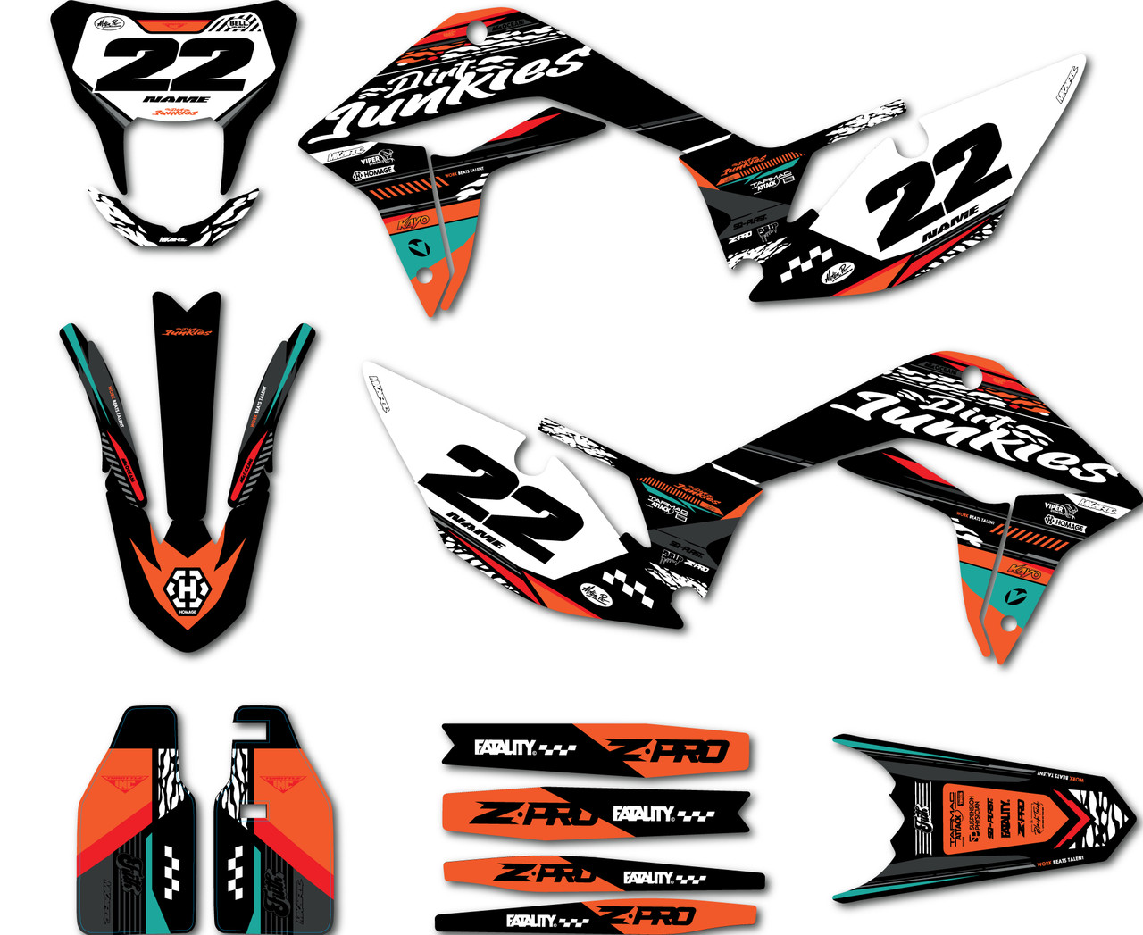 Premium Quality Crossfire Dirt Bike Graphics :: MXart :: Wild Style