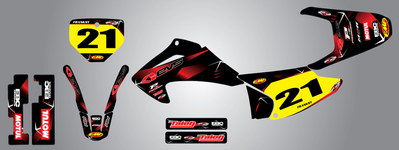 CRF 150 Barbed style full Sticker Kit - MotoXart
