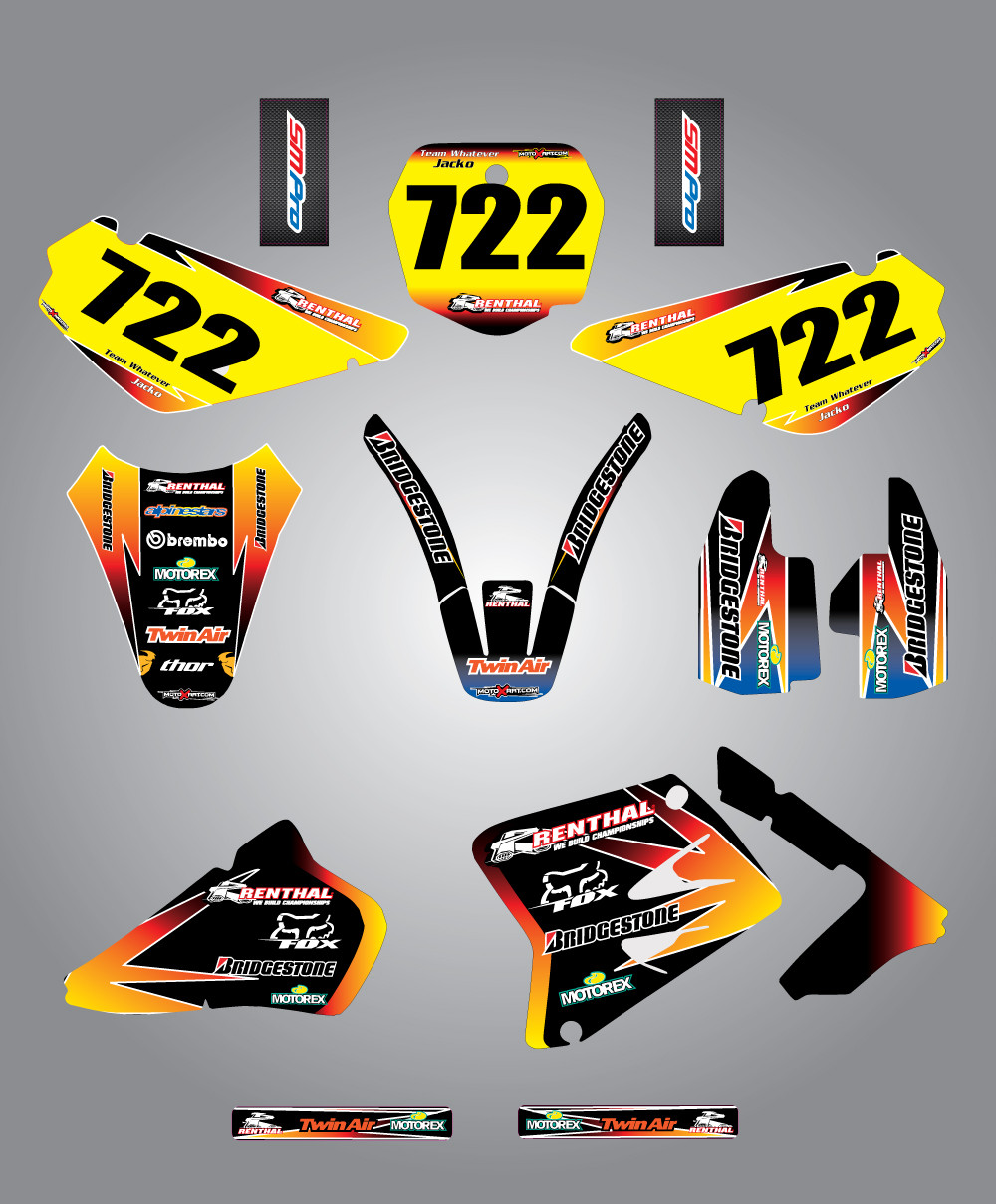 RM 85 Sunrise style full Sticker Kit - MotoXart