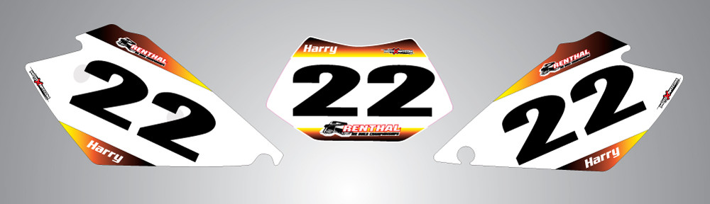 RM 85 Sunrise style number plates - MotoXart