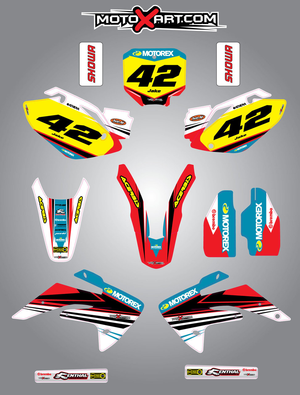 CRF 150 Strike style full Sticker Kit - MotoXart