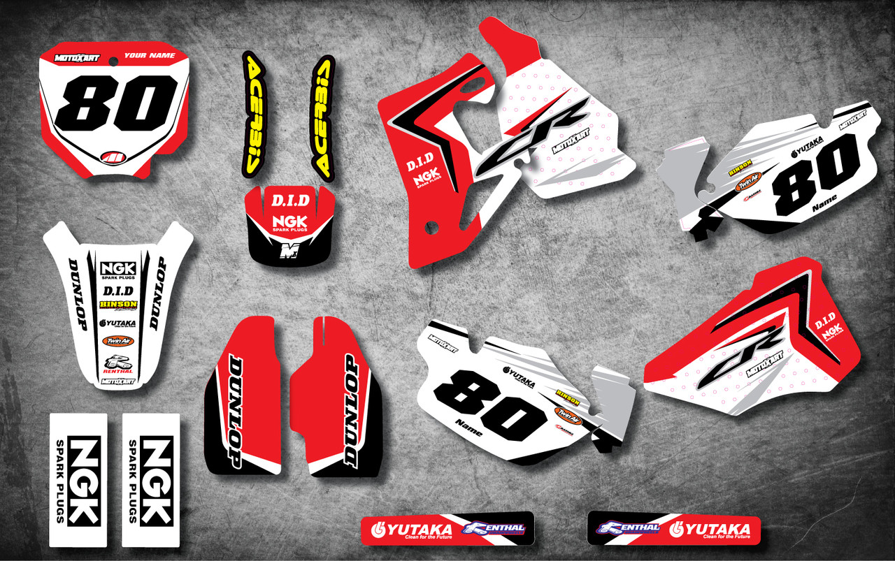 CR 80 / 85 Rebound style full Sticker Kit - MotoXart
