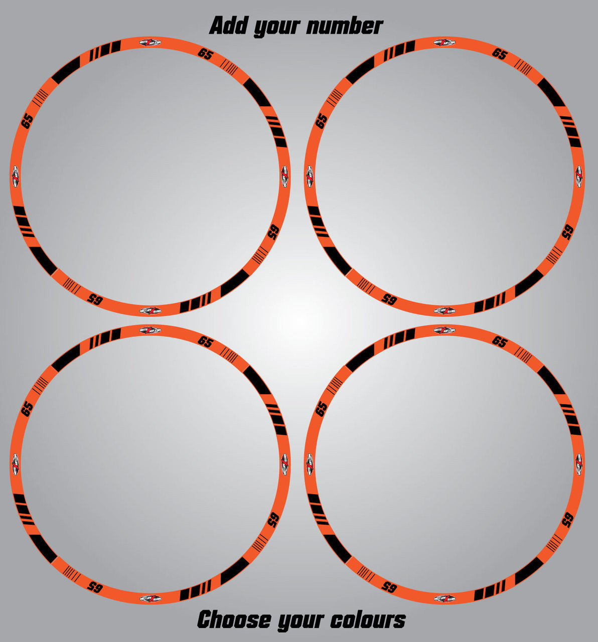 Rim Stickers Custom style - MotoXart