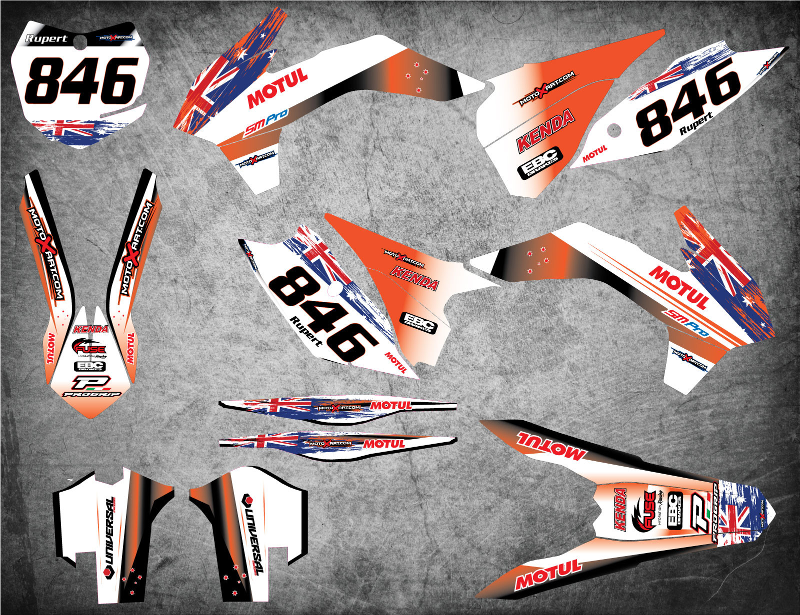 Premium quality KTM full bike decals "Aussie Pride" style quality KTM ...