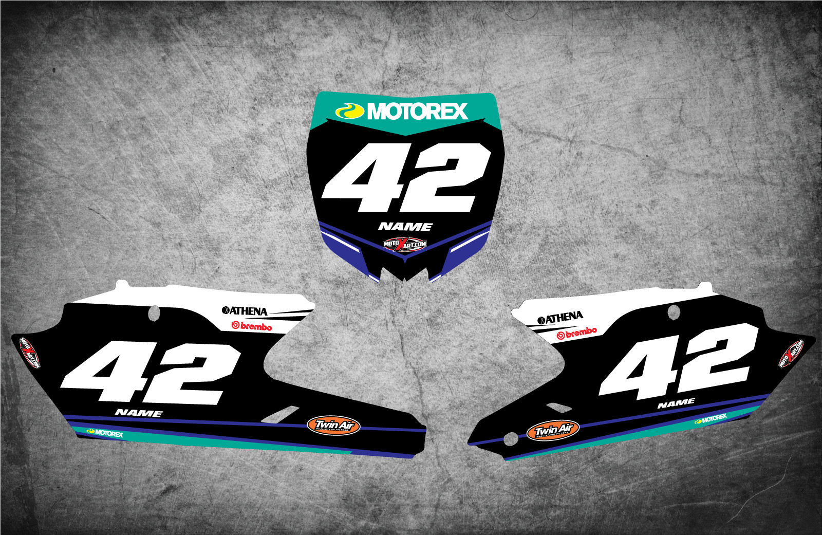Premium YAMAHA number plate graphics Australia "STRIKE" style pro grade ...